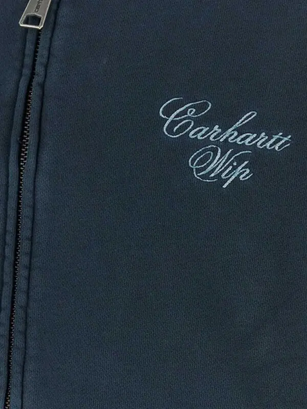 Carhartt Work In Progress Cotton Bomber Jacket With Embroidered Logo And Zip Closure