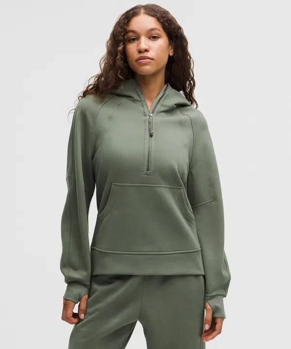 Lululemon Scuba Oversized Half-zip Hoodie - Willow Leaf