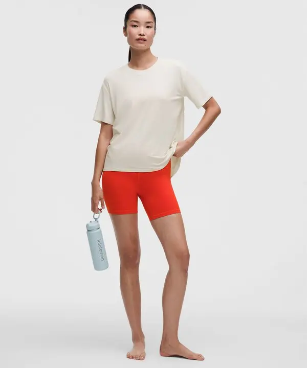 Lululemon Silkyappeal Tie-back Short-sleeve Shirt - Light Ivory