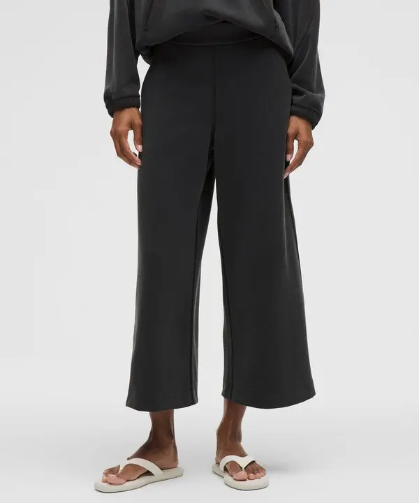 Lululemon Softstreme High-rise Wide-leg Cropped Pant - Black