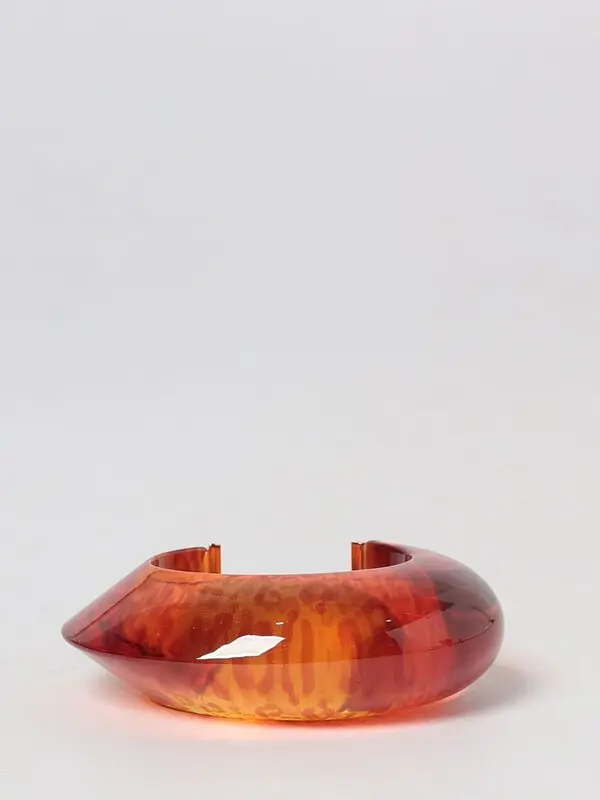 Alaïa Edge Tortoiseshell Resin Bangle Bracelet With Brass Details
