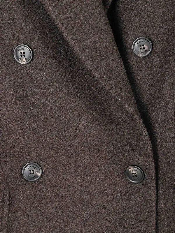 Eleventy Double-breasted Wool Blazer With Peak Lapels And Patch Pockets