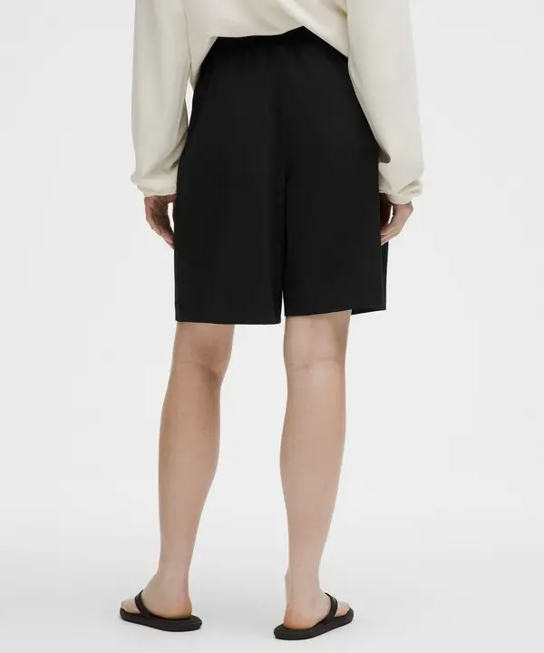 Lululemon Stretch Woven Ruffle-waist High-rise Short 9 - Black