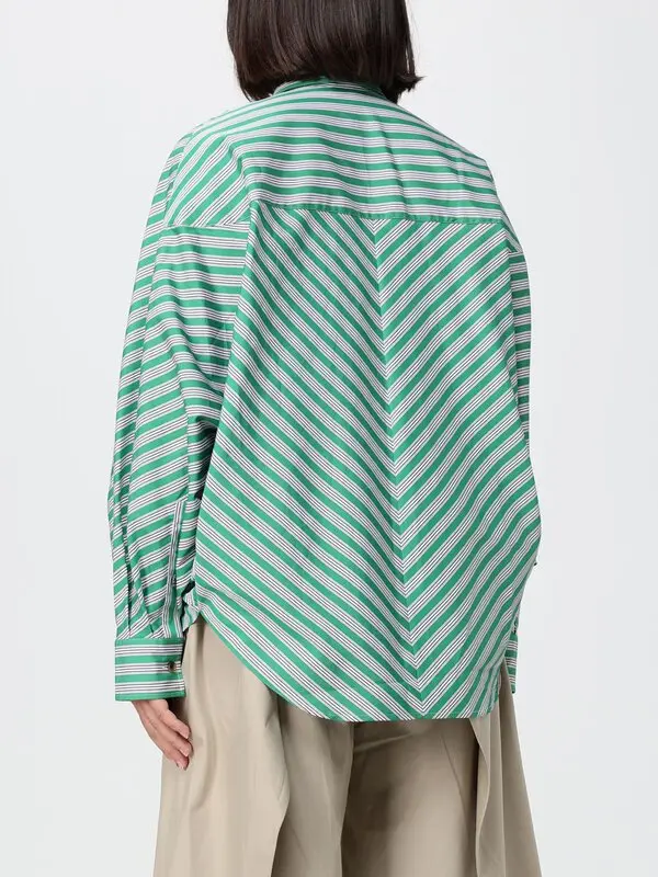 Loewe Relaxed Fit Striped Cotton Shirt With Embroidered Logo