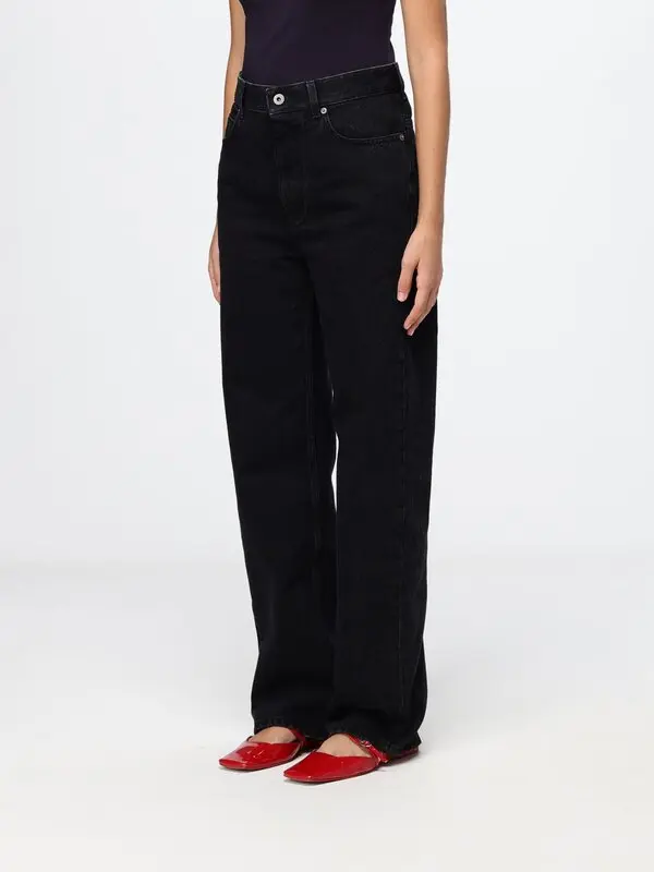 Loewe Anagram Mid-rise Straight Jeans In Denim With Embroidered Logo