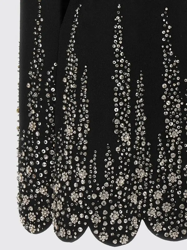 Valentino Garavani Bead-embellished Wool Mini Cocktail Dress