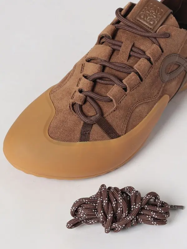 Loewe Grip Suede Calfskin Lace-up Sneakers With Bi Design