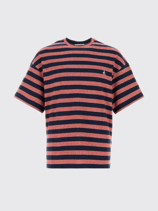 JIL SANDER Two-tone Striped Cotton Crewneck T-shirt With Dropped Shoulders