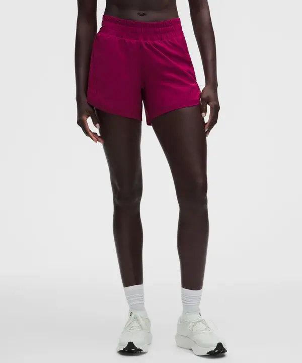 Lululemon Track That High-rise Lined Short 5 - Raspberry Rave