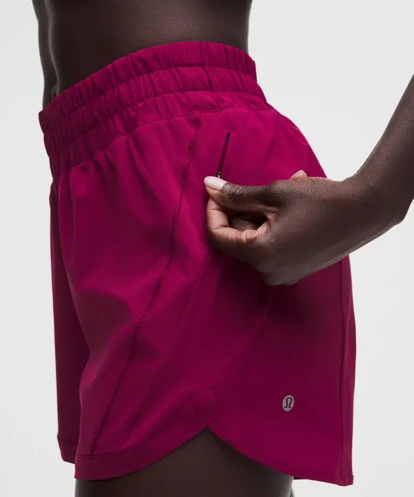 Lululemon Track That High-rise Lined Short 5 - Raspberry Rave
