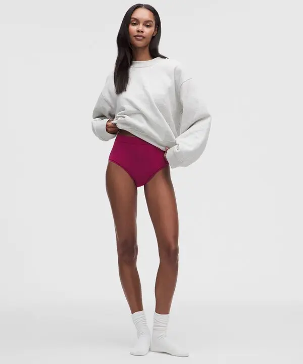 Lululemon Underease High-waist Ribbed Brief - Raspberry Rave