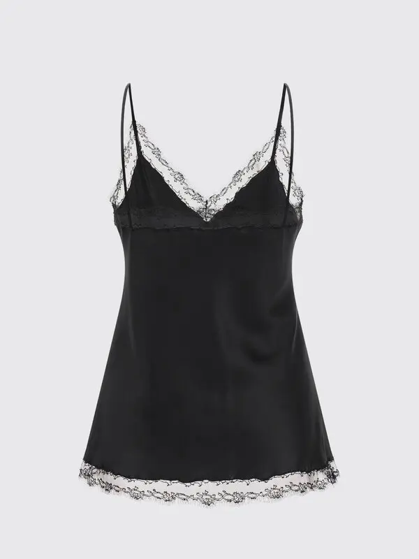 Ermanno Scervino V-neck Silk Top With Lace Inserts
