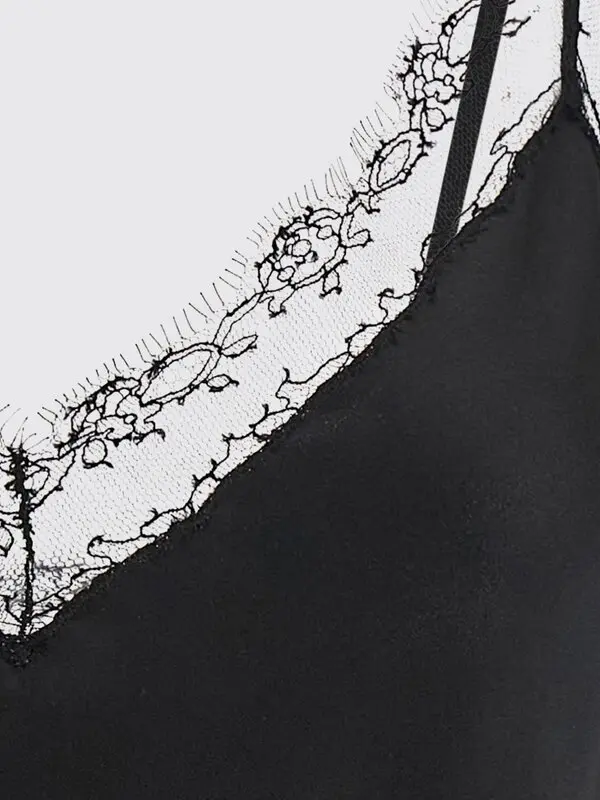 Ermanno Scervino V-neck Silk Top With Lace Inserts