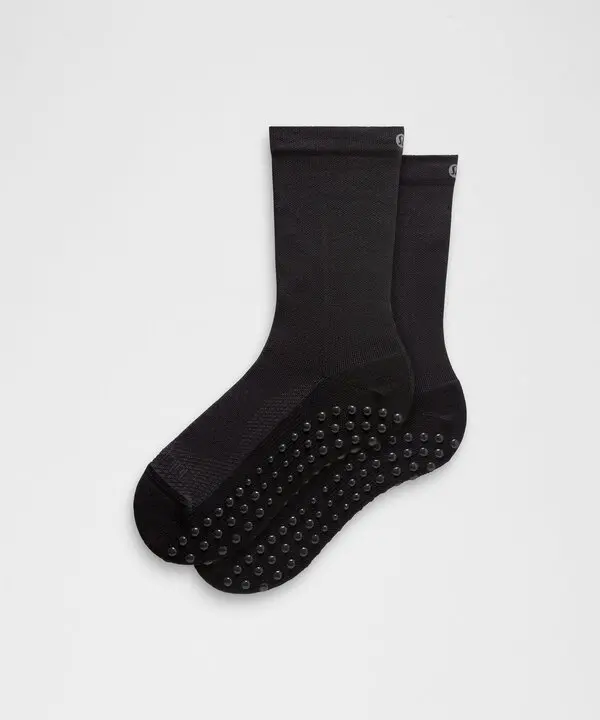 Lululemon Find Your Balance Grip Crew Socks - Black