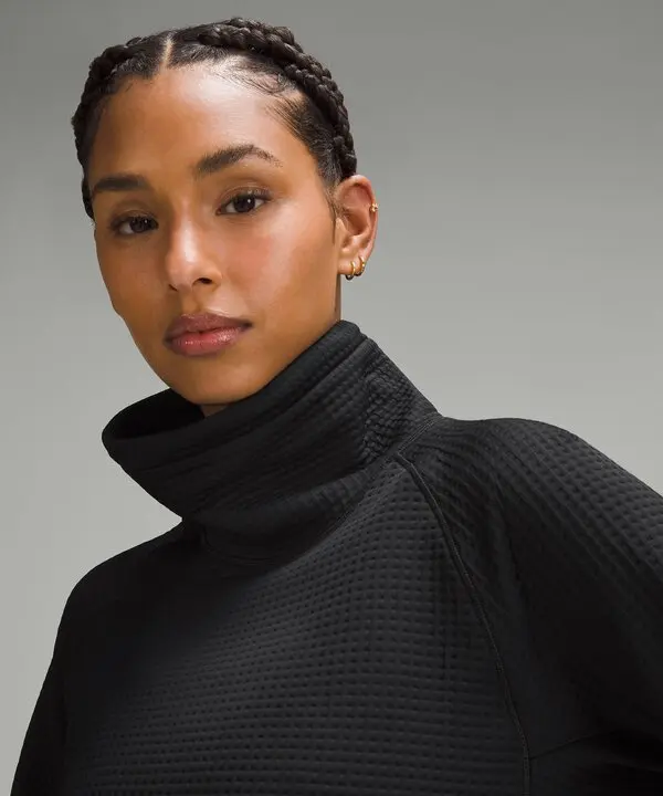 Lululemon Waffle-knit Funnel-neck Long-sleeve Shirt