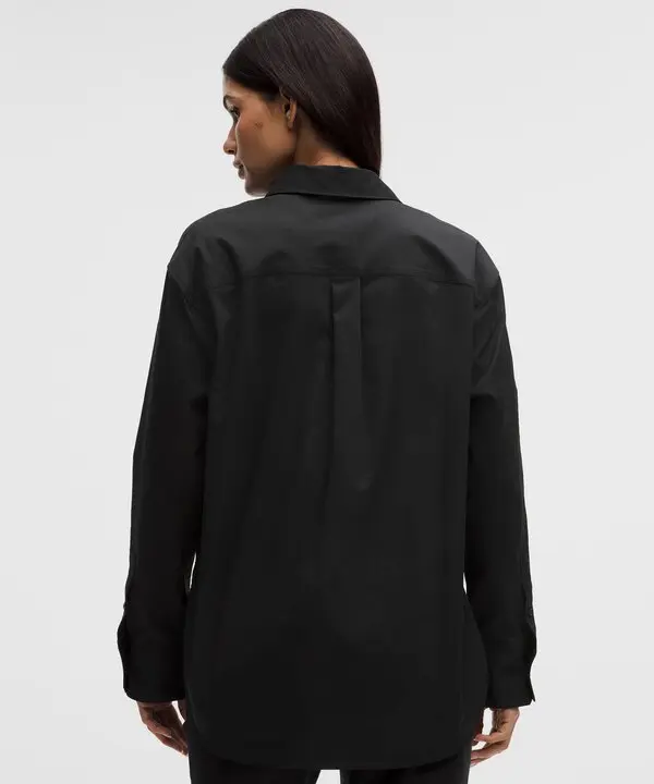 Lululemon Woven Relaxed-fit Button-up Shirt - Black