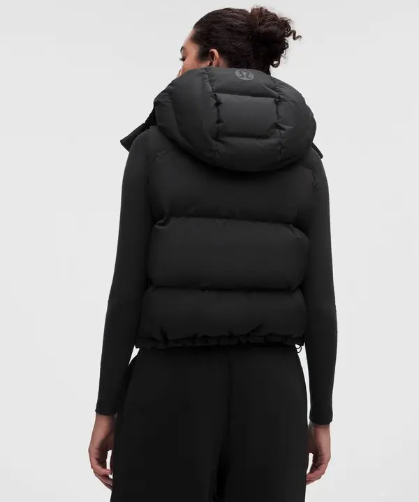 Lululemon Wunder Puff 600-down-fill Cropped Vest - Black