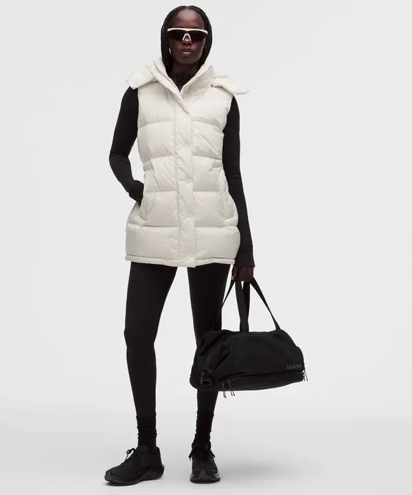 Lululemon Wunder Puff 600-down-fill Mid-length Vest - Light Ivory