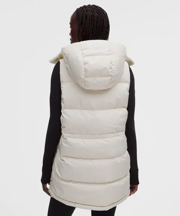 Lululemon Wunder Puff 600-down-fill Mid-length Vest - Light Ivory