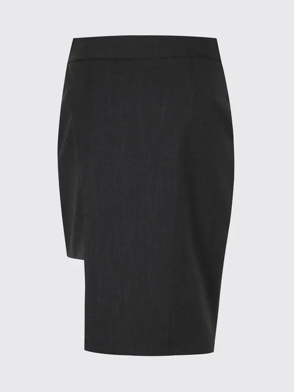 Federica Tosi High-waisted Asymmetric Wool Blend Midi Skirt