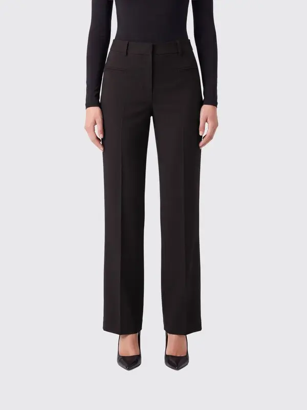 Federica Tosi Mid-rise Straight-leg Trousers In Crêpe - Black