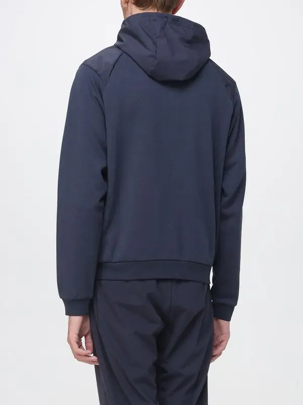 Herno Technical Fabric Hooded Windbreaker Jacket With Zip Closure