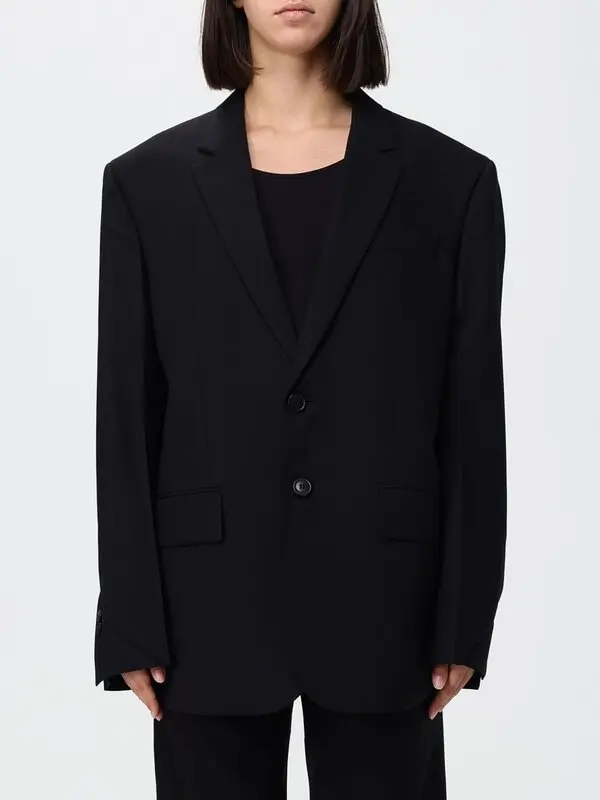 Phoebe Philo Oversized Single-breasted Blazer In Pure Wool With One-button Closure