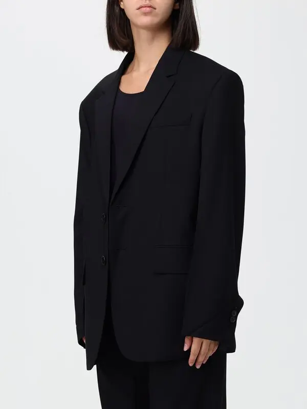 Phoebe Philo Oversized Single-breasted Blazer In Pure Wool With One-button Closure