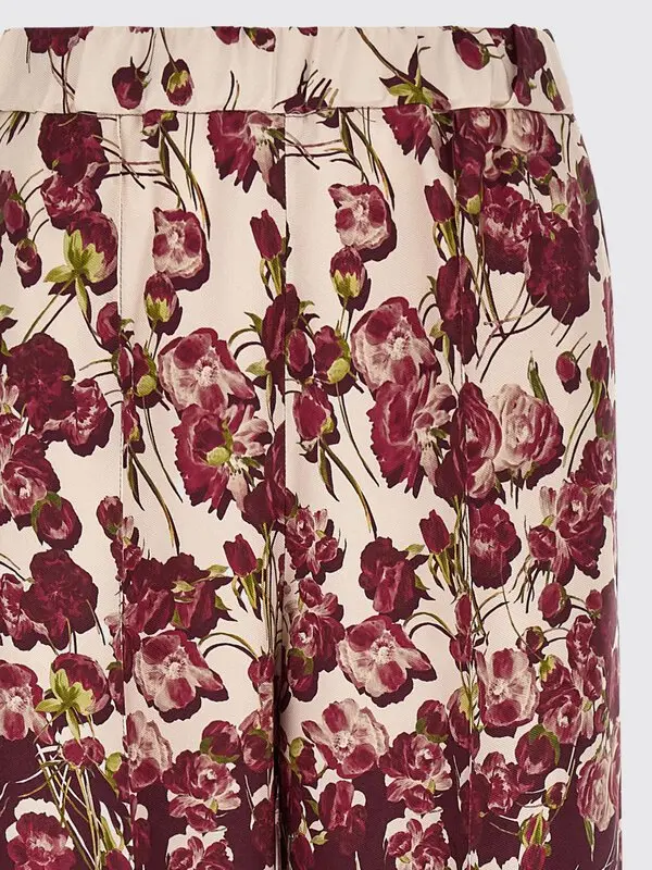 F.R.S FOR RESTLESS SLEEPERS Floral Print High-waisted Viscose Palazzo Trousers