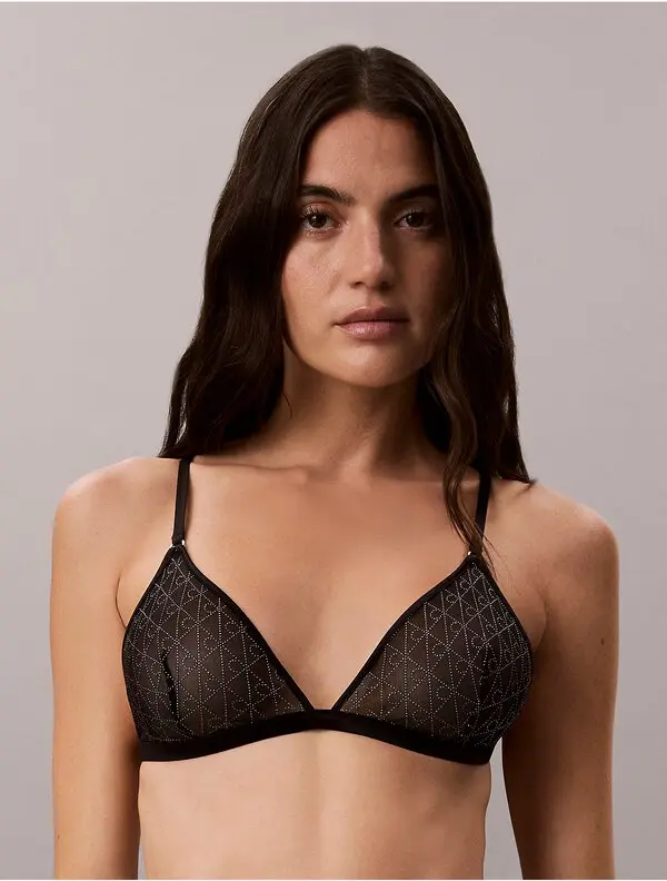 Calvin Klein Emblem Mesh Unlined Triangle Bra