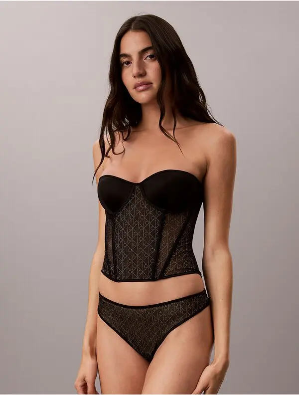 Calvin Klein Emblem Mesh Thong
