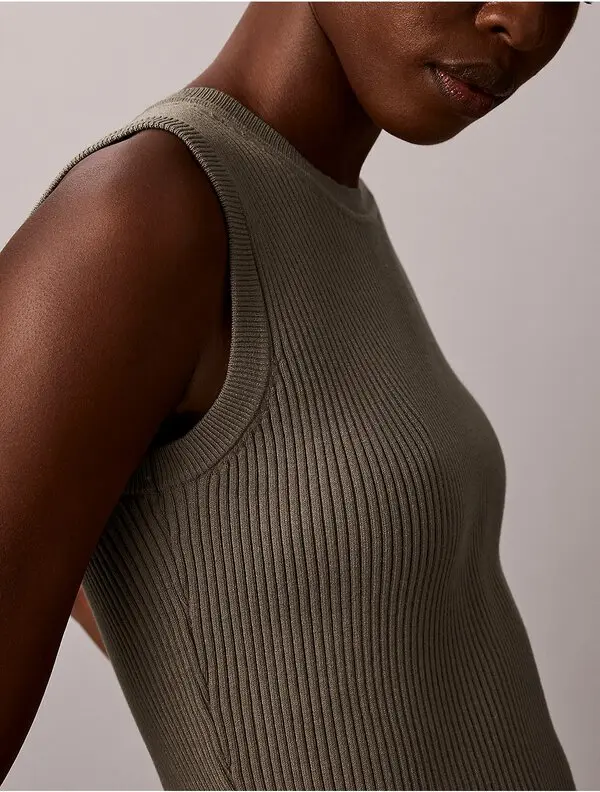 Calvin Klein Rib Crewneck Tank Top