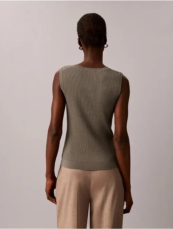 Calvin Klein Rib Crewneck Tank Top