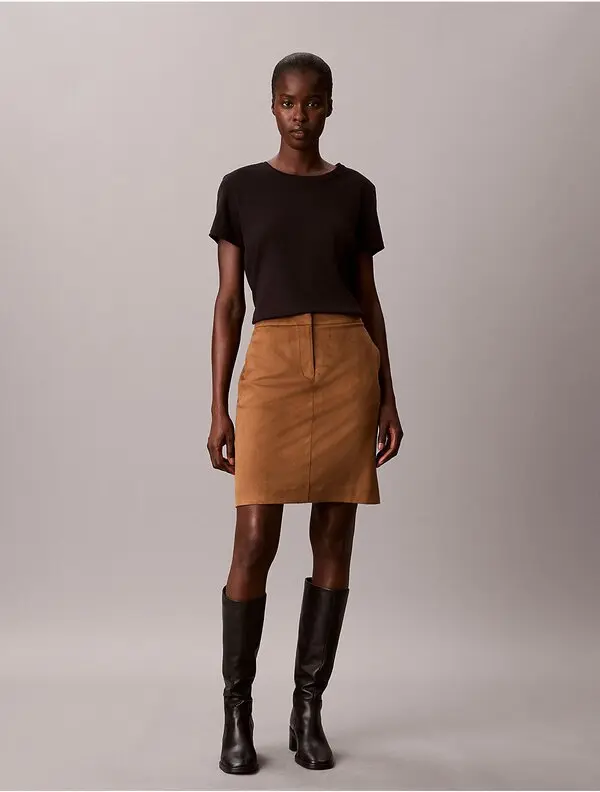 Calvin Klein Soft Sueded Mini Skirt