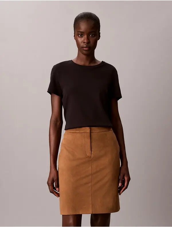 Calvin Klein Soft Sueded Mini Skirt