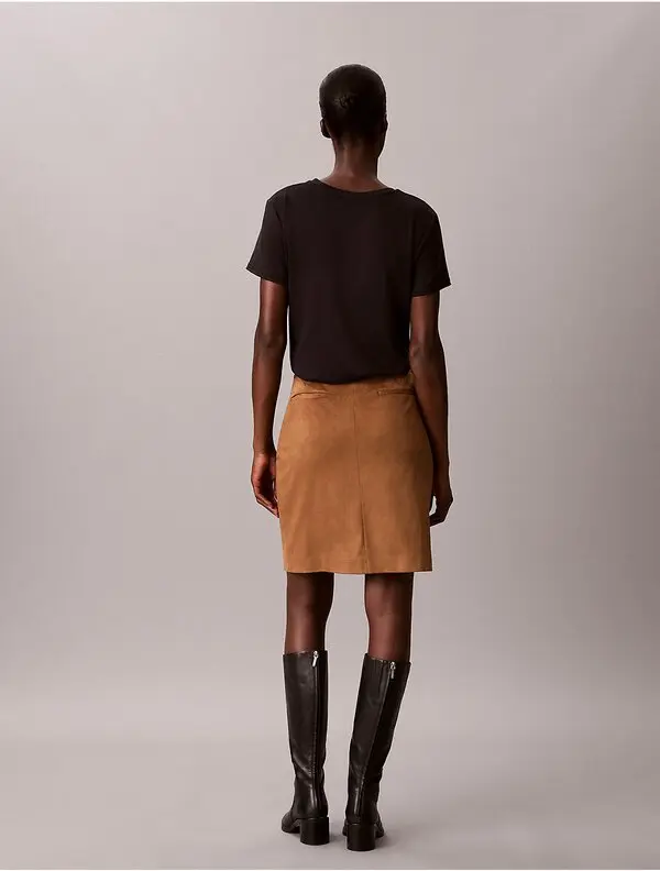 Calvin Klein Soft Sueded Mini Skirt