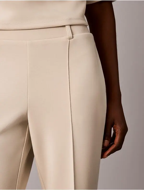 Calvin Klein Soft Pintuck Pull-on Belted Trousers