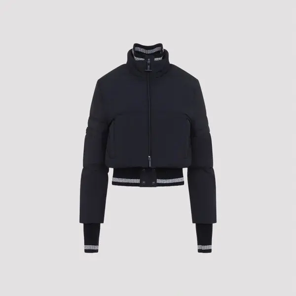 Thom Browne Cropped Down-filled Zip-front Jacket With Feather Detail - Blue