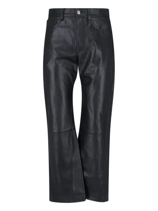 SUNFLOWER Leather Straight-leg Trousers