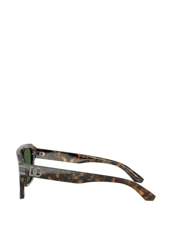 Dolce & Gabbana Tortoiseshell-effect Geometric-frame Sunglasses
