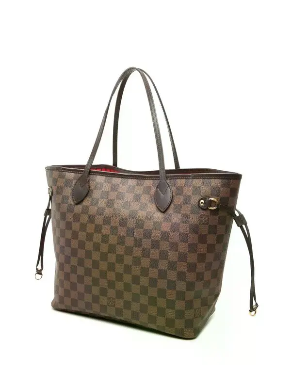 LOUIS VUITTON 2014 Damier Ebene Neverfull Mm Tote Bag - Brown