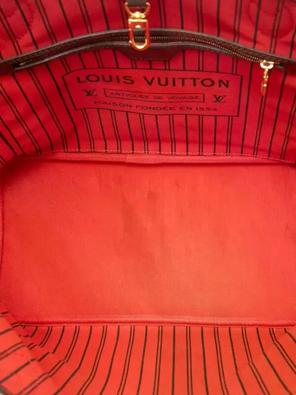 LOUIS VUITTON 2014 Damier Ebene Neverfull Mm Tote Bag - Brown