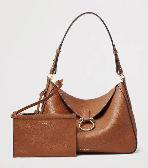 ASPINAL OF LONDON Grained Leather Ella Shoulder Bag