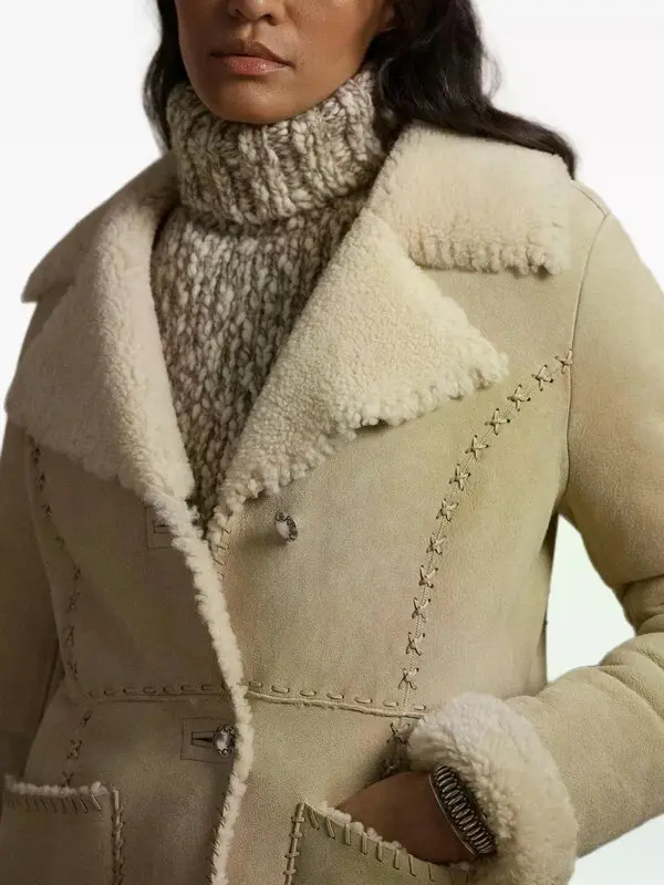 Ralph Lauren Single-breasted Shearling Coat