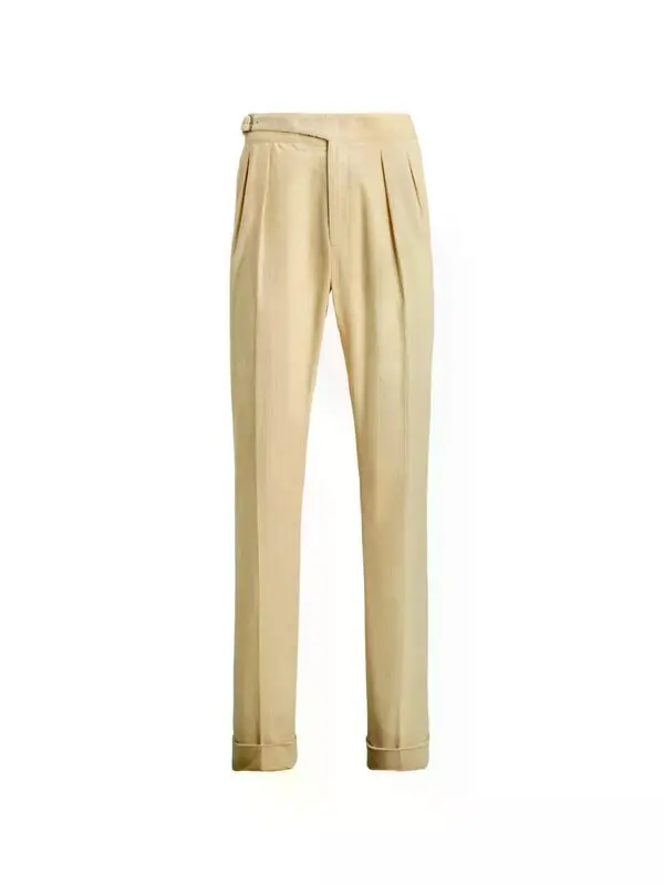 Ralph Lauren Purple Label Pleated Corduroy Trousers