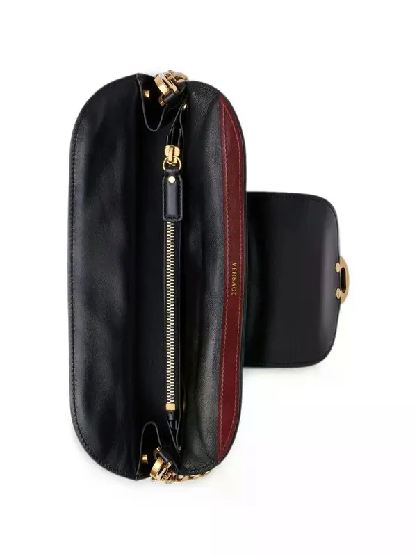 Versace Vivian Embellished Suede Clutch