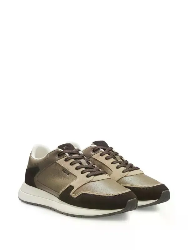 BOSS Panelled Leather Sneakers