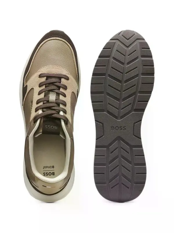 BOSS Panelled Leather Sneakers