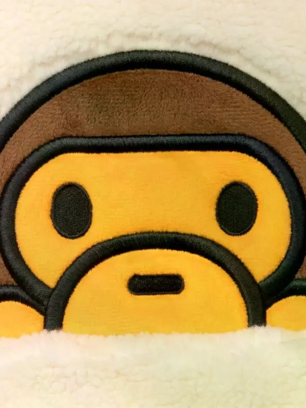 A BATHING APE Baby Milo Fleece Backpack - Neutrals