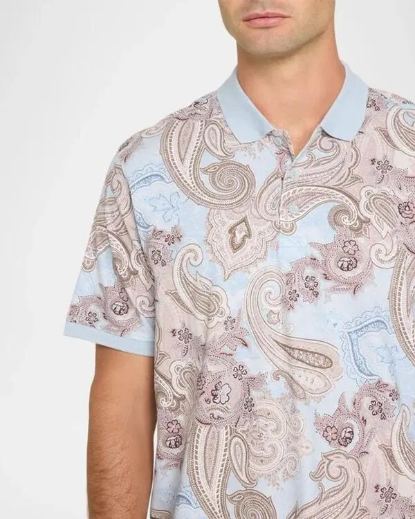 Robert Graham Apos;s Creswell Paisley Cotton Polo Shirt